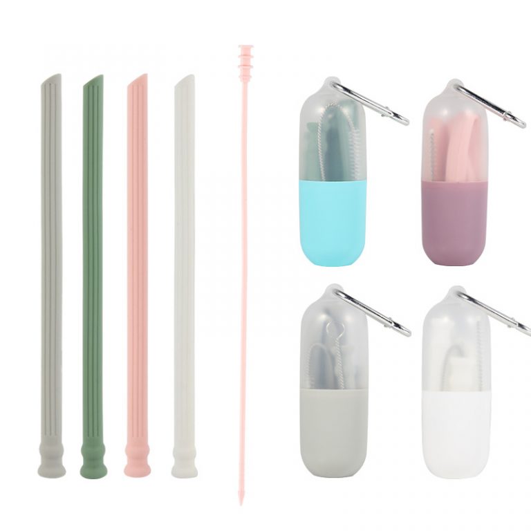 Best Reusable Silicone Drinking Straws with Case
